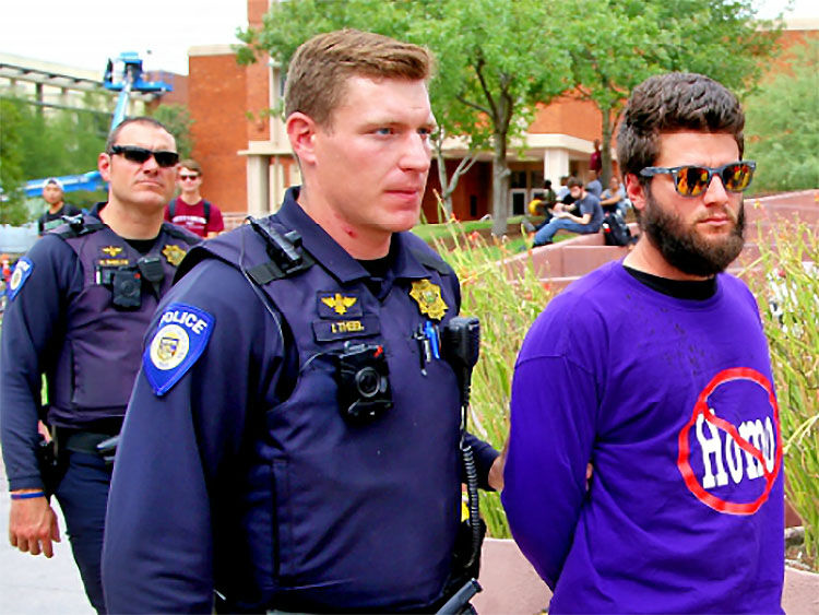'No Homo' preacher busted for kicking woman in the chest so hard it ...