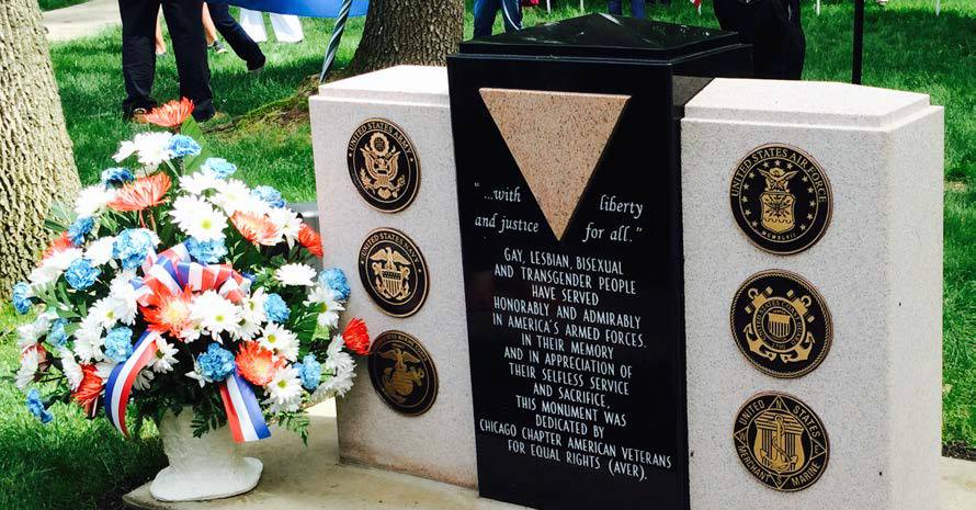 Chicago unveiled a monument dedicated to LGBTQ veterans on Memorial Day ...