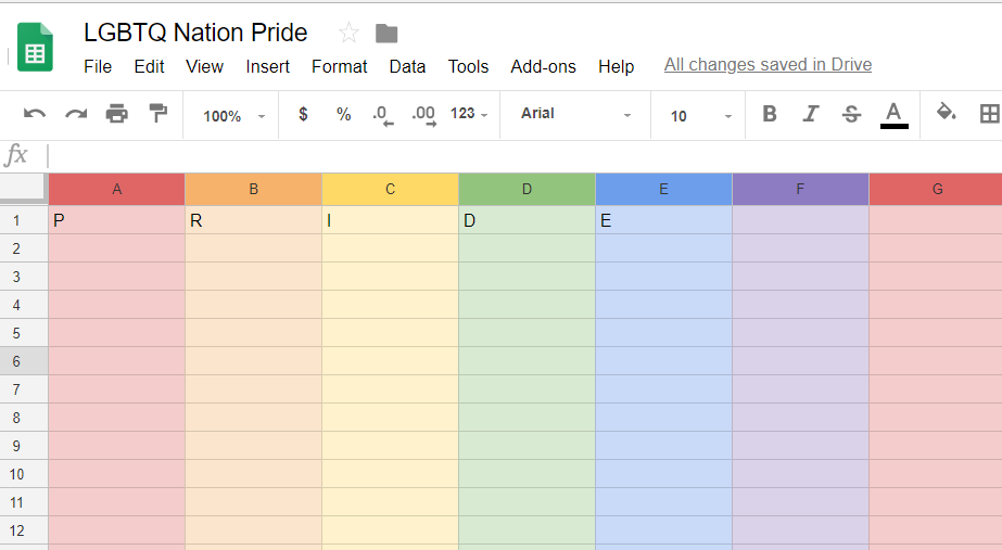 There’s a secret Pride feature hiding in your Google spreadsheet ...