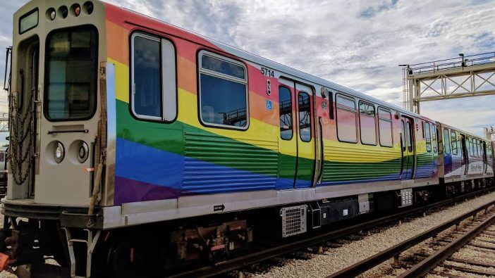 Chicago gets rainbow trains & crosswalks for Pride Month - LGBTQ Nation