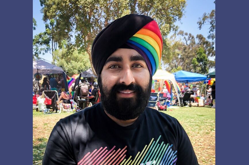 This bi man's rainbow turban has gone viral for all the right reasons ...