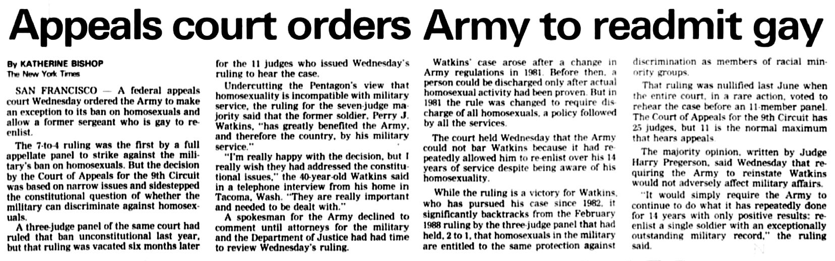 Meet Perry Watkins, the gay soldier the Supreme Court wouldn't let the ...