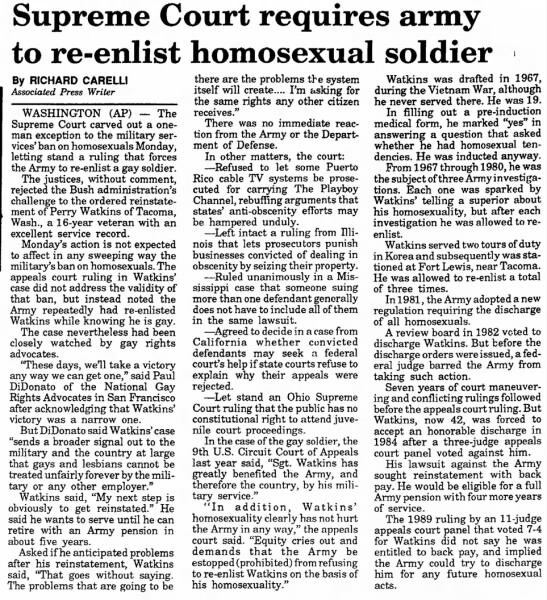 Meet Perry Watkins, the gay soldier the Supreme Court wouldn't let the ...