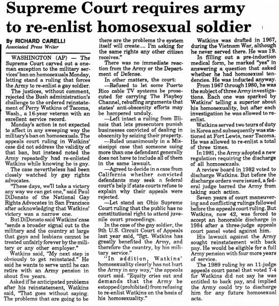 Meet Perry Watkins, the gay soldier the Supreme Court wouldn't let the ...