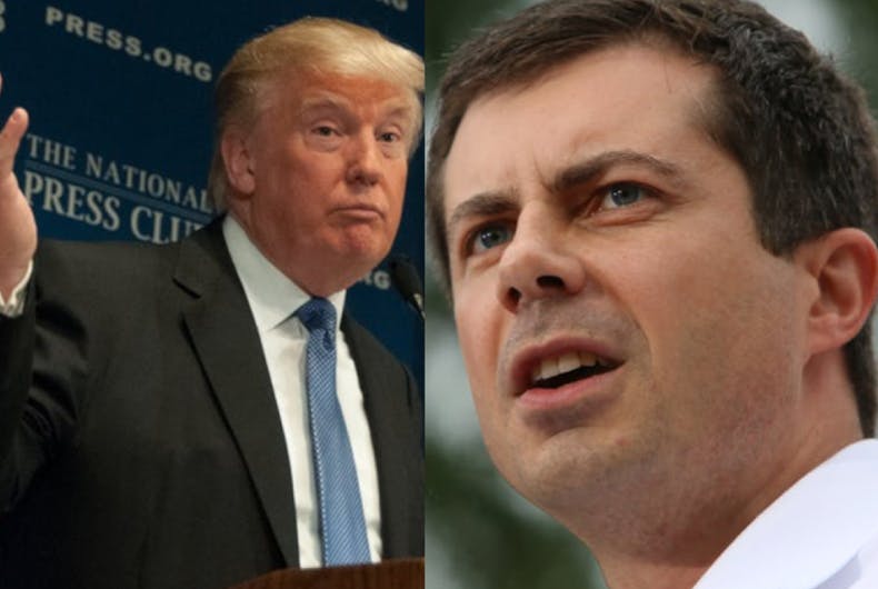 Trump says Buttigieg is "trying to pretend" he's a Christian & Mayor ...