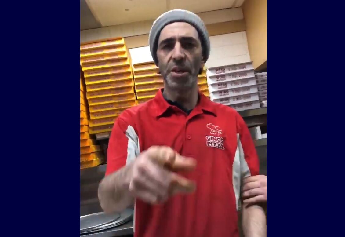 Pizza worker busted calling a customer a "fa***t" in viral video ...
