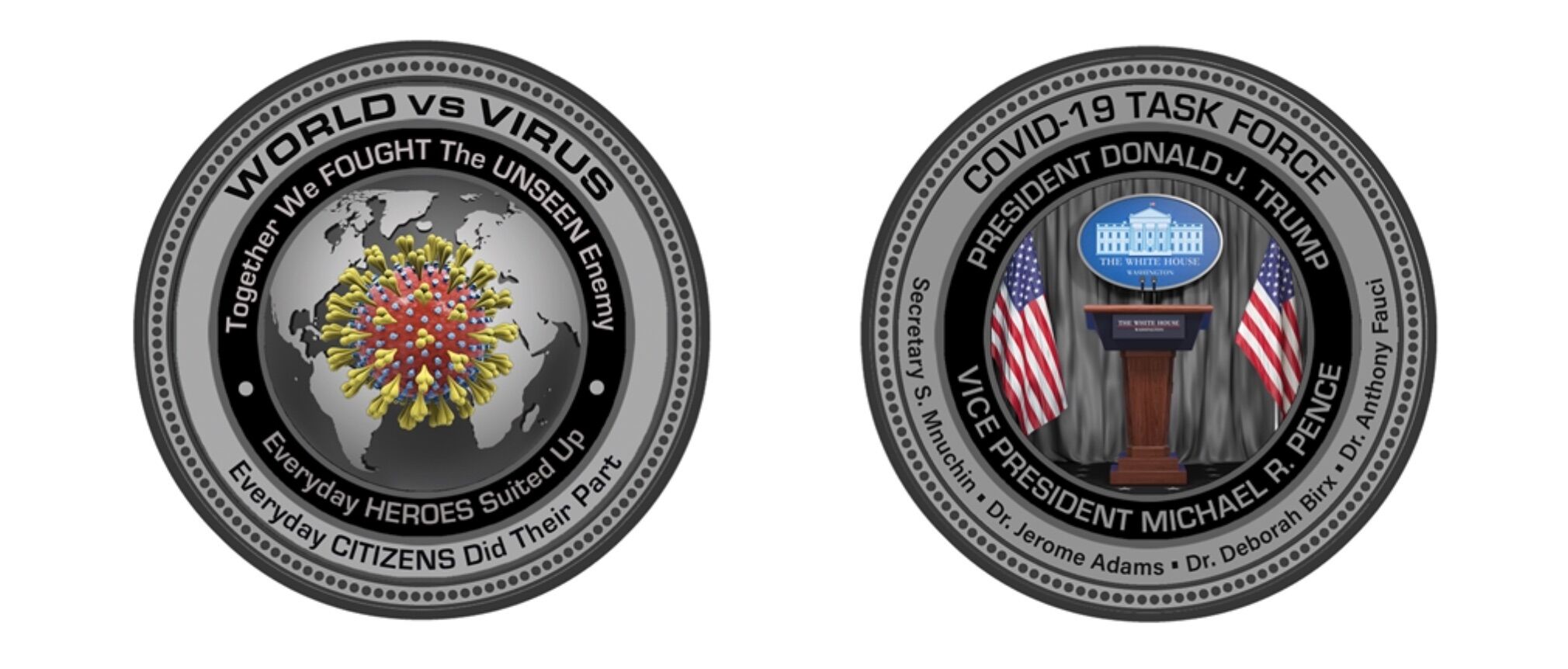 The White House Gift Shop is selling coronavirus commemorative coins ...