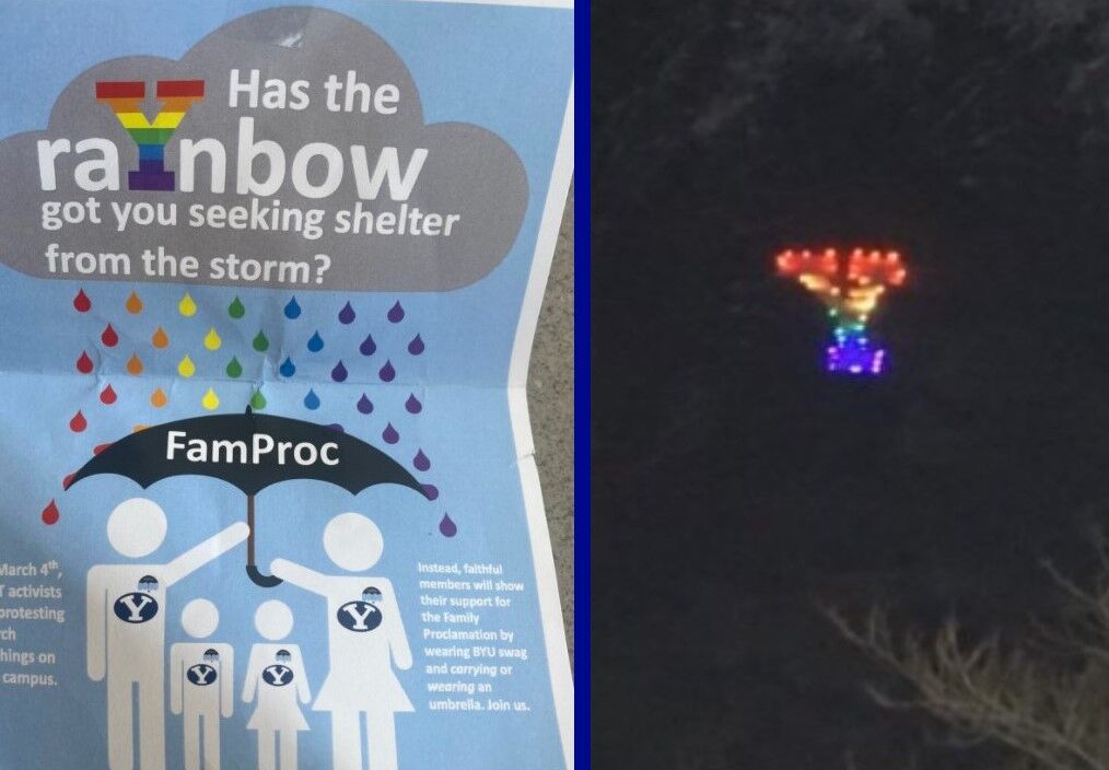 Mormon students light up BYU sign in rainbow colors to support equality ...