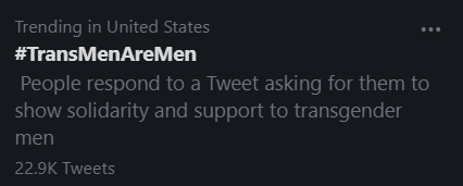 #TransMenAreMen is trending on Twitter & it couldn't be more ...