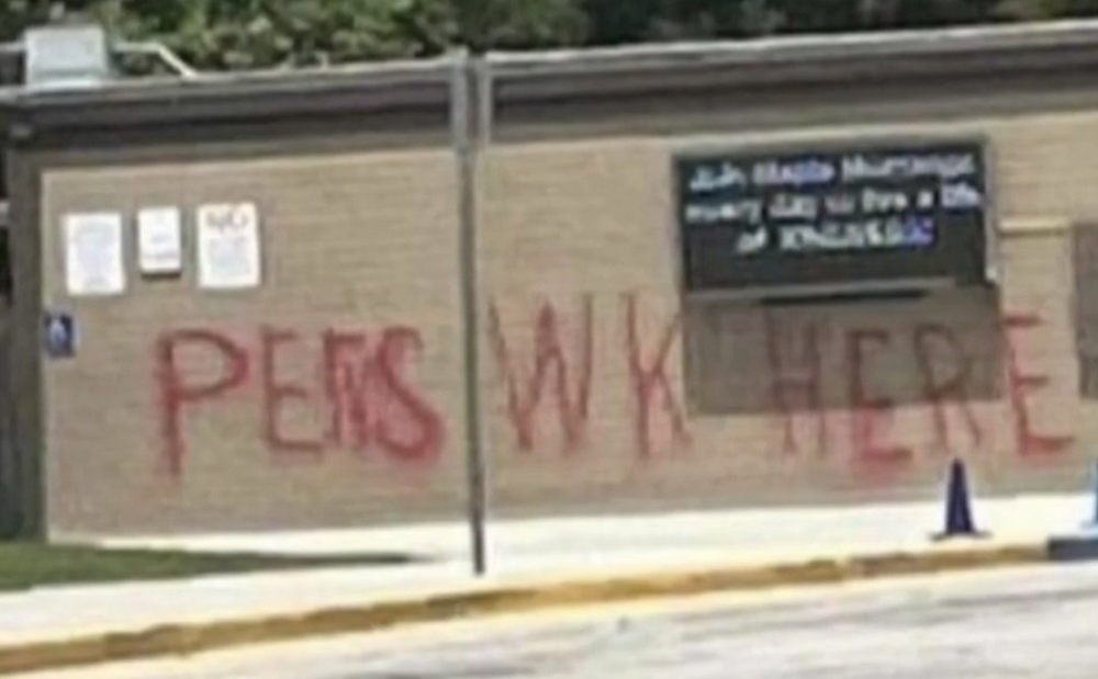 Elementary school hit with disgusting graffiti after rightwing ...