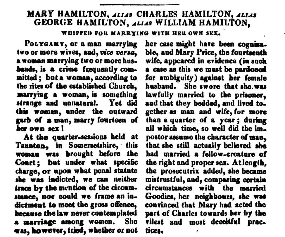 Meet Charles Hamilton: the 18th century "female husband" who ...