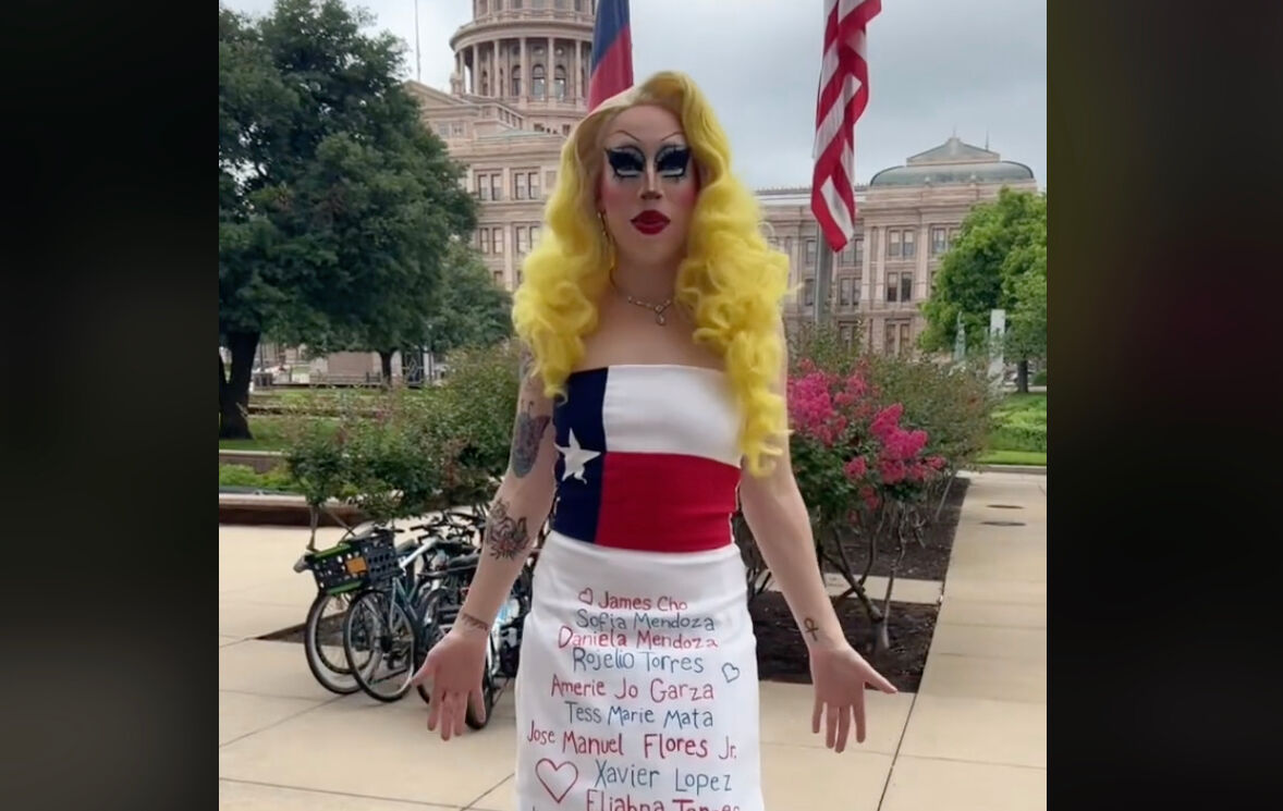 Drag queen wore the names of school shooting victims to Texas house ...