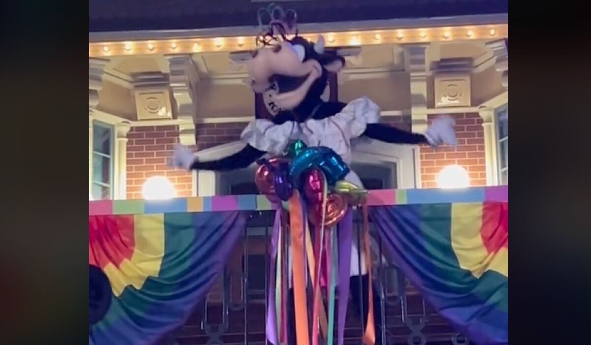 Clarabelle Cow & Chip stole the show at Disneyland's Pride Nite ...