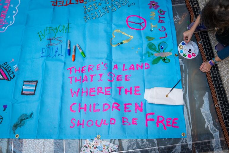 These panels from the “Freedom to Be” quilt aim to elevate trans joy ...